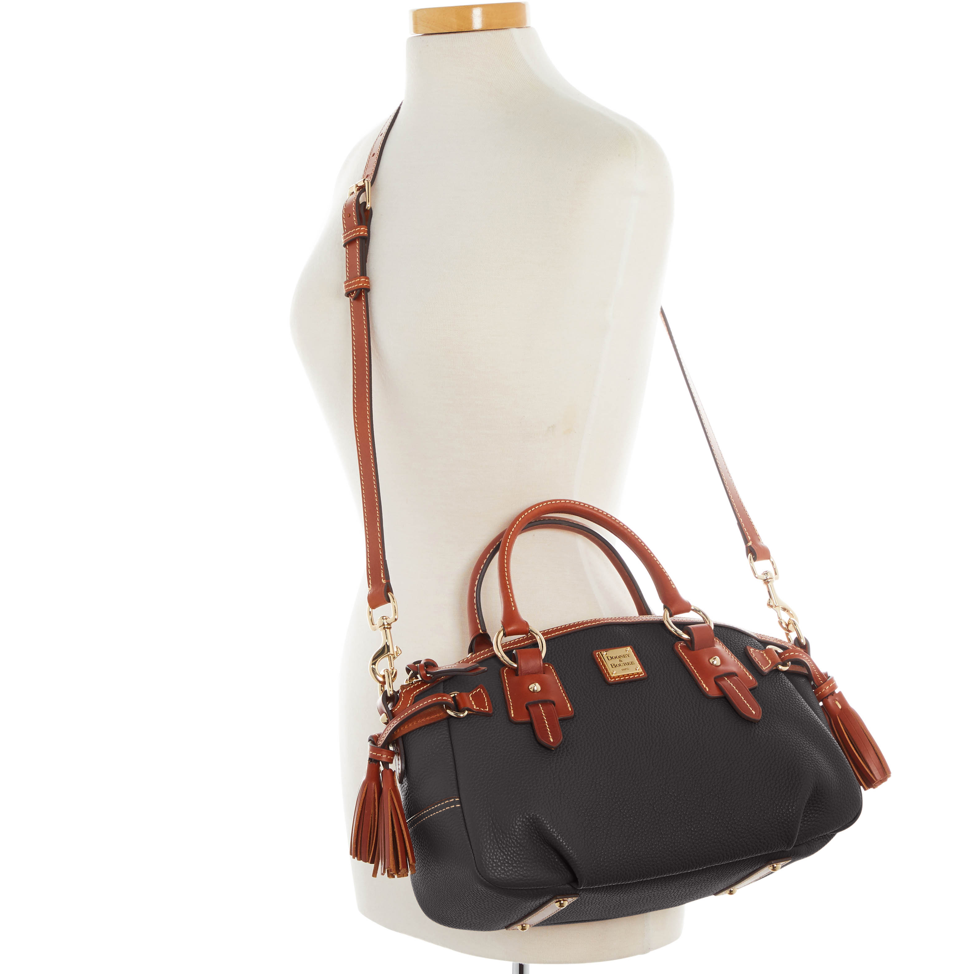 Dooney & Bourke Pebble Grain Medium Mail Satchel | Black | eBay
